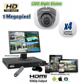 HD 4 Dome Camera Wired DVR System – Total CCTV Camera